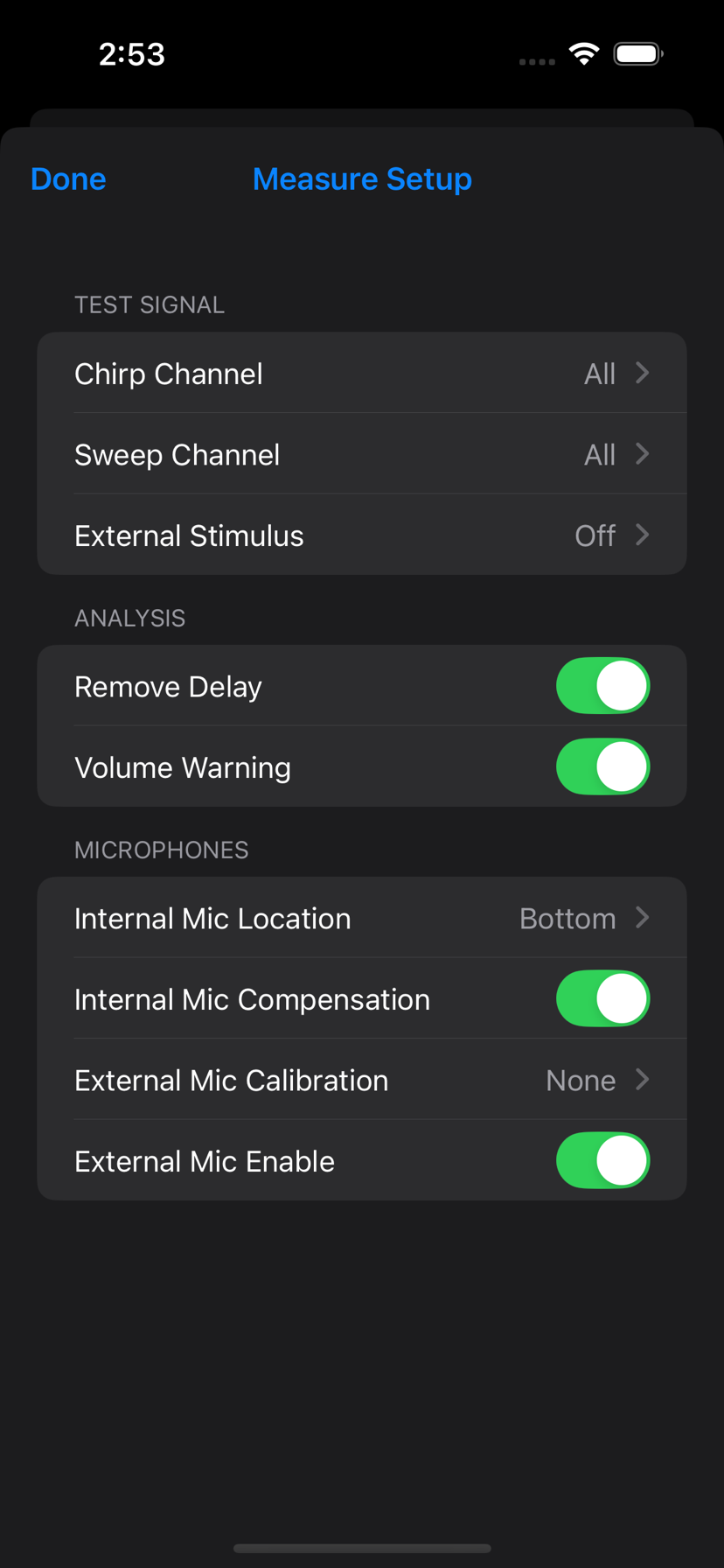 Measure Setup - HouseCurve