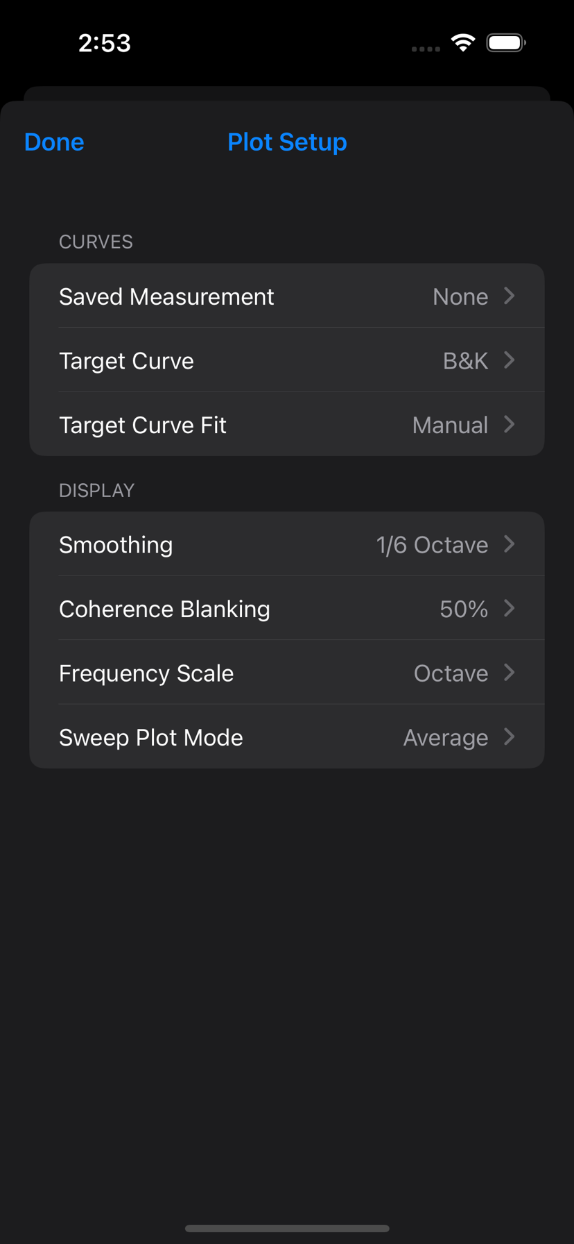 Plot Setup - HouseCurve
